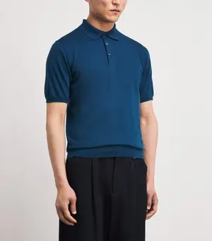 FIORONI CASHMERE Cotton-cashmere Polo Shirt