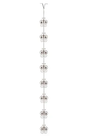 GLITZHOME 8.5ft Faux Copper Butterfly Shaped Rain Chain With V-shaped Gutter Clip - Bronze