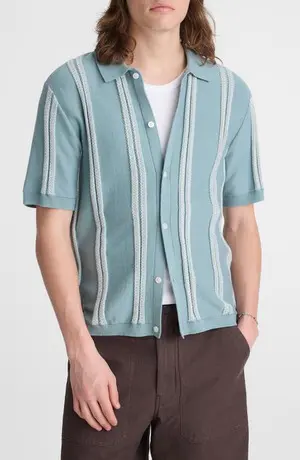 Madewell Textured Stripe Cotton Cardigan