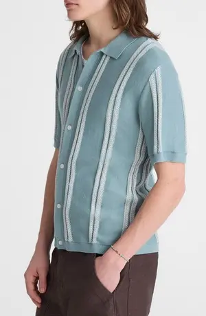 Madewell Textured Stripe Cotton Cardigan