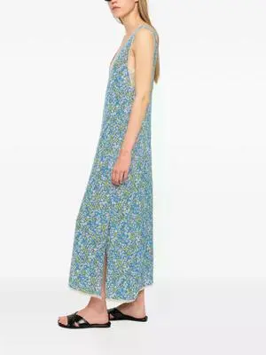 Zadig&Voltaire Renzo Floral Print Midi Dress - Blue