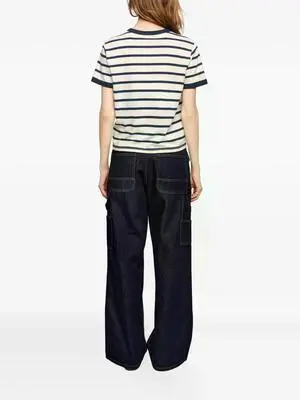 Zadig&Voltaire Striped Logo Print T-shirt - White