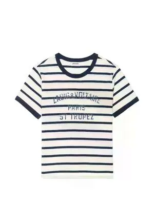 Zadig&Voltaire Striped Crewneck T-shirt - Neutrals