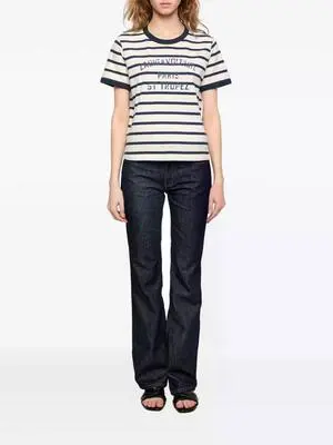 Zadig&Voltaire Striped Crewneck T-shirt - Neutrals