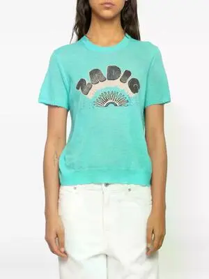 Zadig&Voltaire Short Sleeve Crewneck T-shirt - Blue