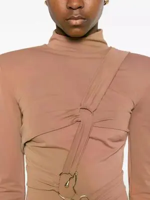 MITILIANE COUTURE Draped Mini Dress With Hardware Detail