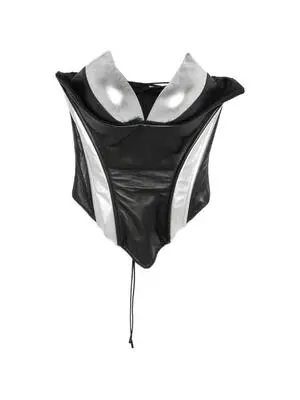 MITILIANE COUTURE Leather Corset - Black
