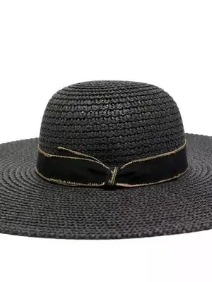 Borsalino Wide Brim Sun Hat - Black