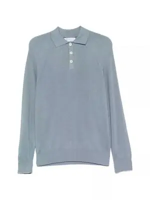 Brunello Cucinelli Ribbed Long-sleeve Polo Shirt