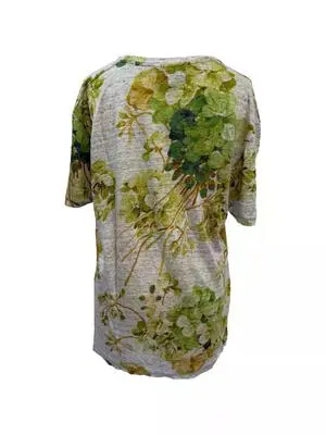 Gucci Floral Print Linen T-shirt