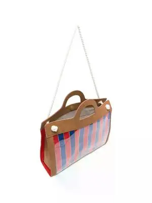 LA MILANESA Large Dalila Striped Tote Bag