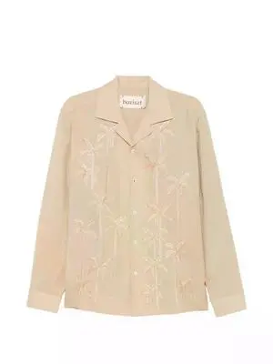 BAZISZT Palm Groove Camp-collar Shirt - Neutrals