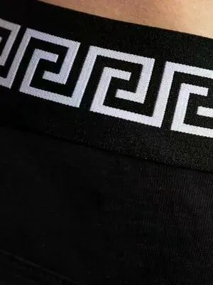 Versace Logo-embellished Briefs - Black