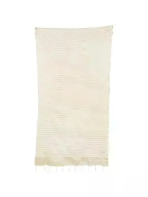 MC2 SAINT BARTH Foutas Striped Beach Towel - Neutrals