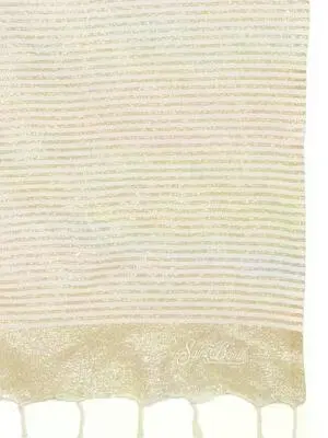 MC2 SAINT BARTH Foutas Striped Beach Towel - Neutrals
