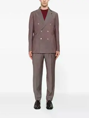 SANTANIELLO Double-breasted Peak-lapel Suit