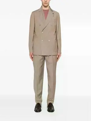 SANTANIELLO Double-breasted Peak-lapel Suit