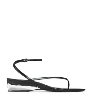 Alaïa Tongs Wedge Sandals - Clear