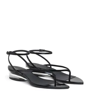 Alaïa Tongs Wedge Sandals - Clear