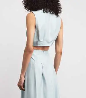 Le Kasha Silk Haima Cropped Shirt