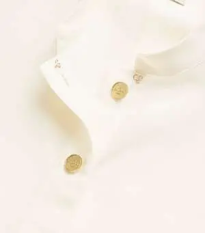 Le Kasha Silk Sleeveless Mandarin Collar Shirt - Ivory