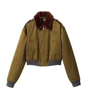 Miu Miu Shearling-collar Bomber Jacket