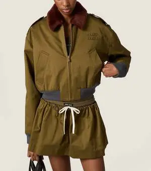 Miu Miu Shearling-collar Bomber Jacket