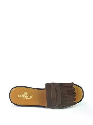 SEBAGO Fringe Detail Penny Slot Sandals - Brown