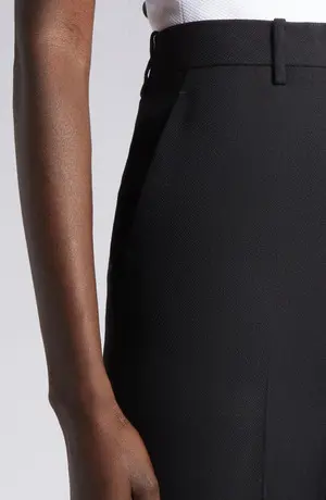 TOM FORD Panama Wool & Silk Tailored Trousers - Black