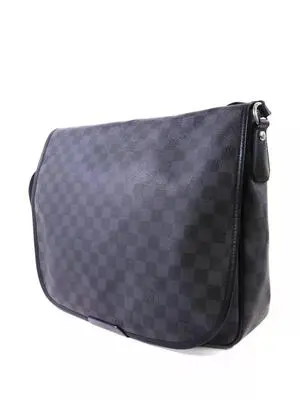 LOUIS VUITTON Damier Graphite Daniel Shoulder Bag - Black