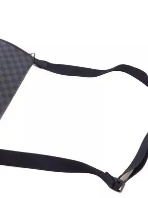 LOUIS VUITTON Damier Graphite Daniel Shoulder Bag - Black
