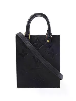LOUIS VUITTON Petit Sac Plat Tote Bag - Black