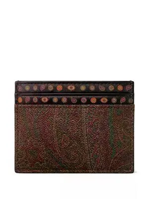 Etro Paisley-print Cardholder - Brown