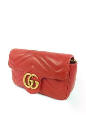 Gucci Mini Marmont Shoulder Bag - Red