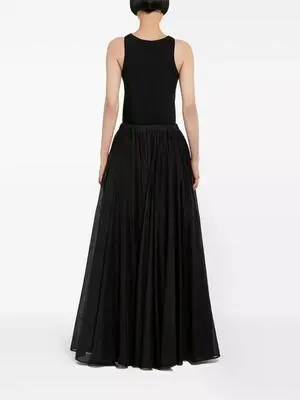 Co Collection Gathered-waist Flared Floor-length Skirt