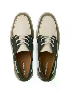 Karl Lagerfeld Kori Tri-color Boat Shoes - Neutrals