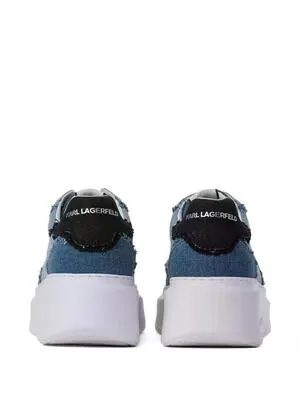 Karl Lagerfeld Anakapri Denim Sneakers With Platform Sole