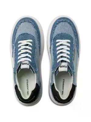 Karl Lagerfeld Anakapri Denim Sneakers With Platform Sole