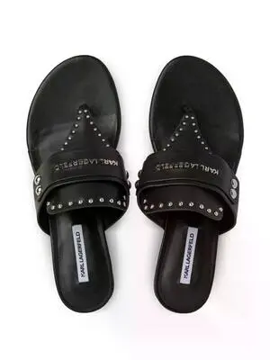 Karl Lagerfeld Roxy Stud-trim Flat Sandals