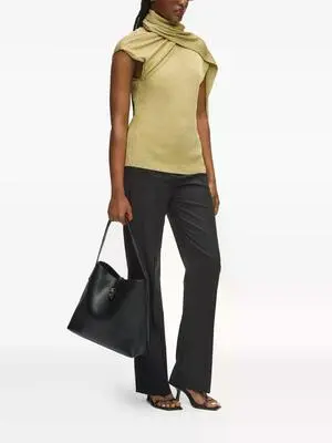 Karl Lagerfeld Tone Knitted Top With Scarf Detail