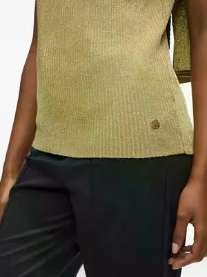 Karl Lagerfeld Tone Knitted Top With Scarf Detail