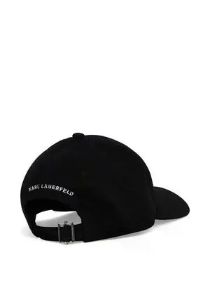 Karl Lagerfeld Logo Embroidery Baseball Cap - Black