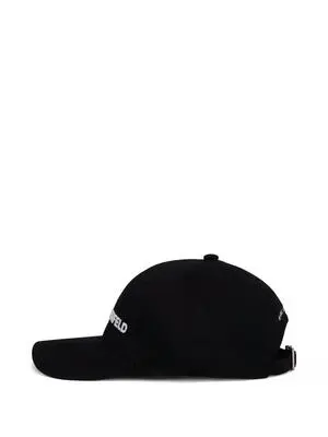 Karl Lagerfeld Logo Embroidery Baseball Cap - Black