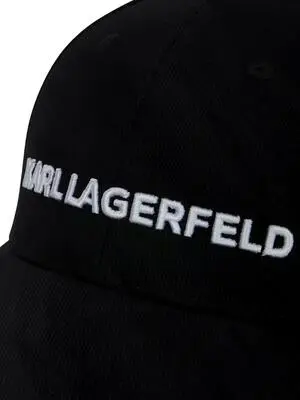 Karl Lagerfeld Logo Embroidery Baseball Cap - Black