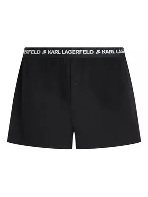 Karl Lagerfeld Logo-waistband Boxers - Black