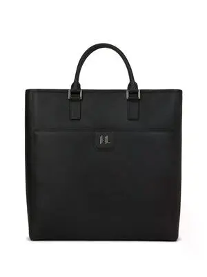 Karl Lagerfeld K/monogram Leather Tote Bag - Black