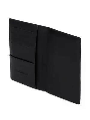 Karl Lagerfeld K/traveller Logo-embossed Passport Wallet - Black