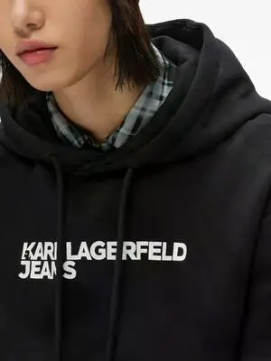 Karl Lagerfeld Logo Patch Beanie Hat