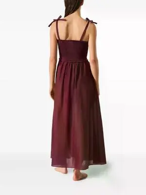 Karl Lagerfeld Smocked Bodice Beach Dress - Red
