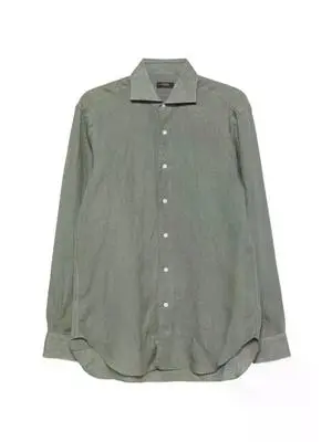 BARBA NAPOLI Curved-hem Shirt - Green